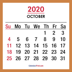 2020 Monthly Calendars – Printable Free – Sunday Start – Beige ...